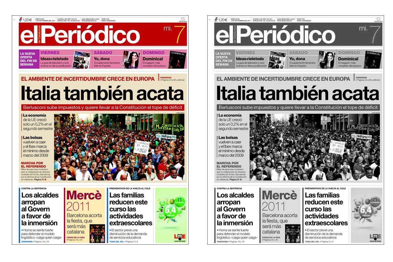 encajabaja | Diseño periodístico, Prensa: Un debate con mucho color, o ...