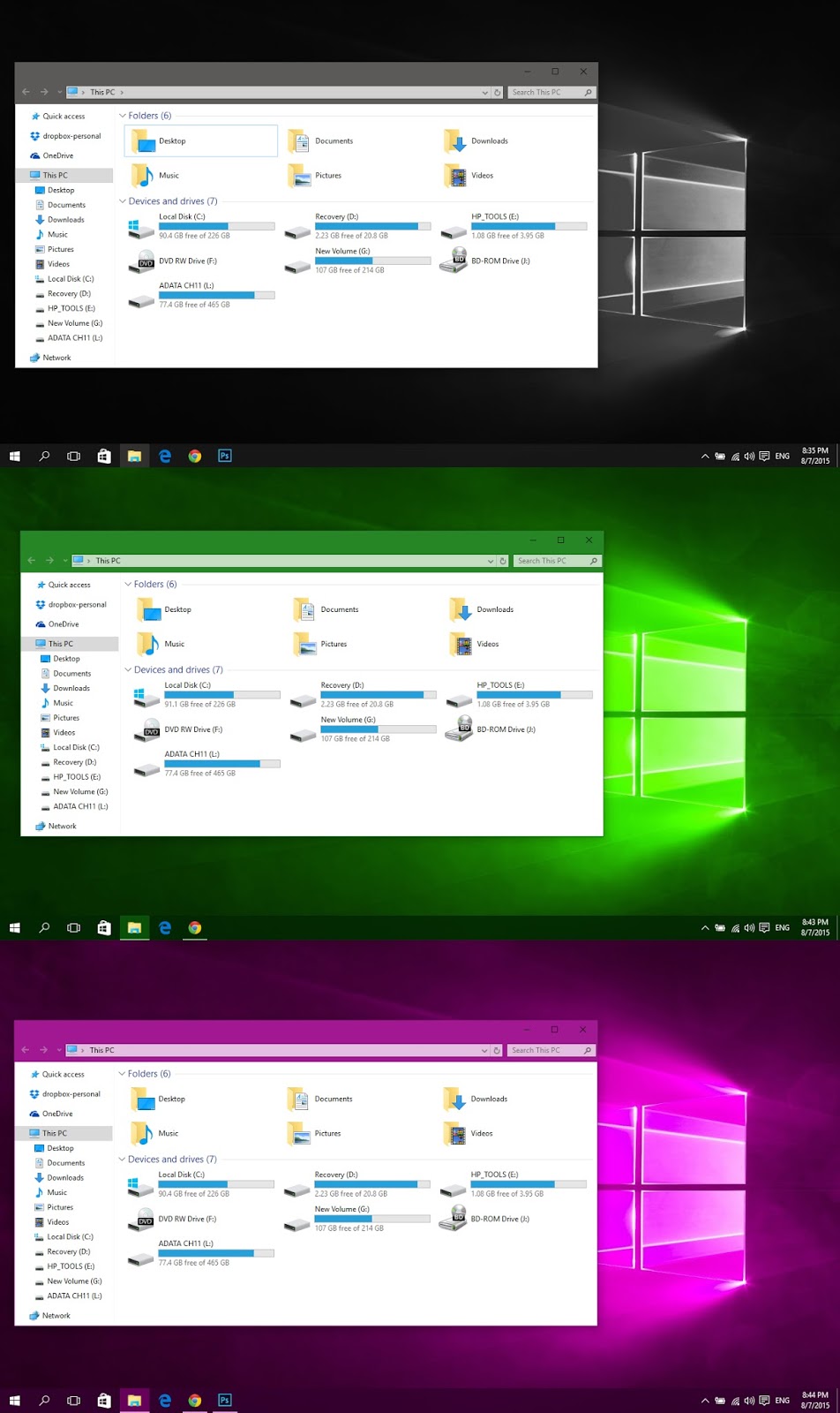Color Theme For Windows 10 RTM | Windows10 Themes I Cleodesktop