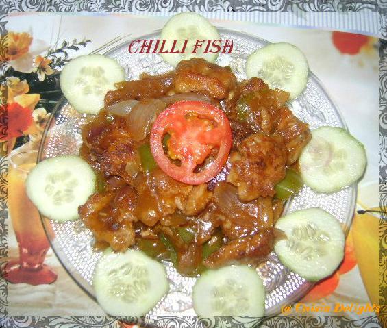 Chilli Fish (Indian Chinese) - Cuisine delights