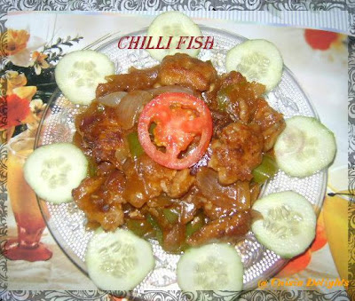 Chilli Fish (Indian Chinese) - Cuisine delights