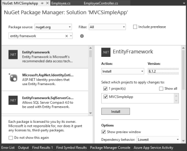 ASP.NET MVC – NuGet Package Management