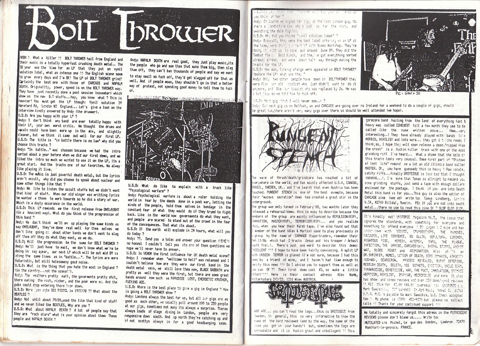 Metal de la vieja escuela 80s y 90s.: Fanzines from Metal Underground