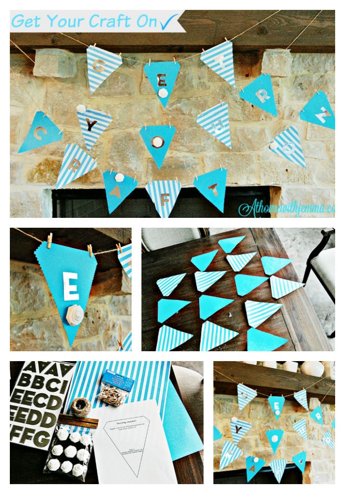 Get Your Craft On ~DIY Banner - At Home with Jemma