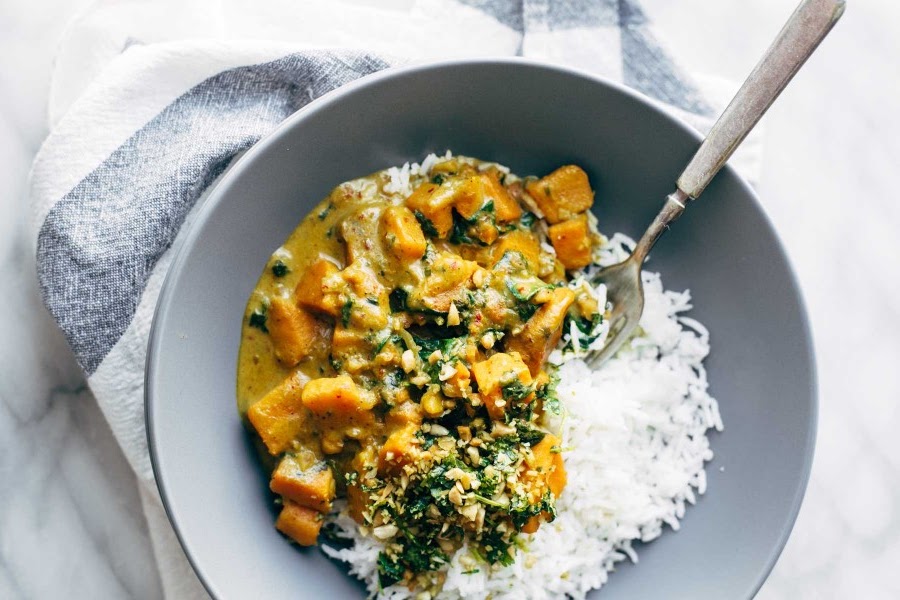 Caril de Batata Doce e Espinafres | Delta Ferreira