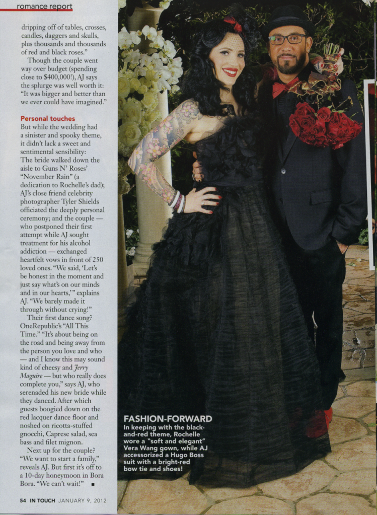 AJ McLean Argentina: [Nota + Fotos] La boda gótica de AJ McLean