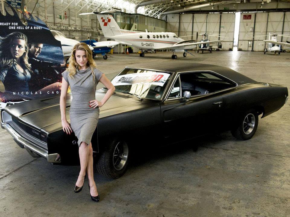 Just A Car Guy: Amber Heard (Drive Angry) drives a '68 Mustang, owned a ...