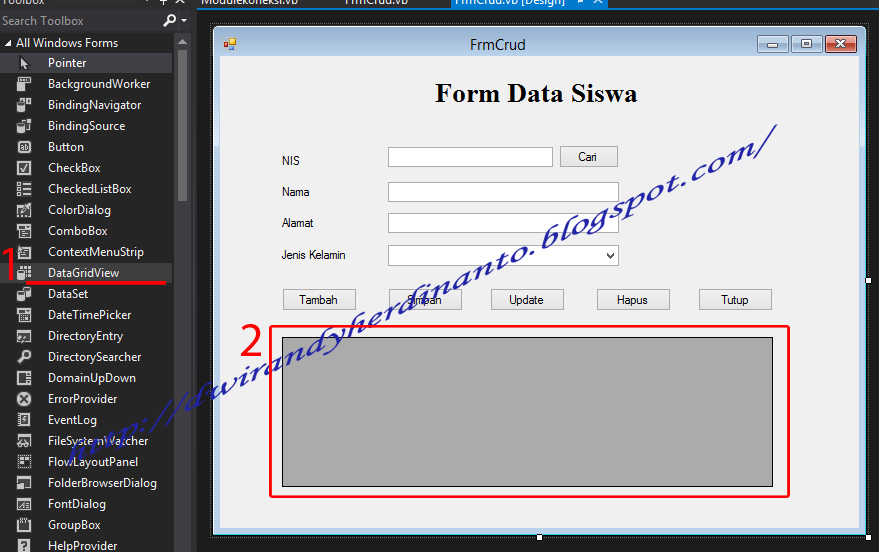 Menampilkan Data Ke Datagridview Dengan Vbnet Tutorial Koding