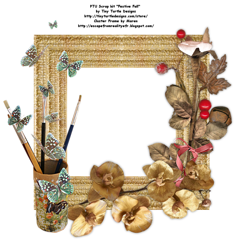 Escape From Reality Blog: FTU "Festive Fall" Clusters & Cluster Frames