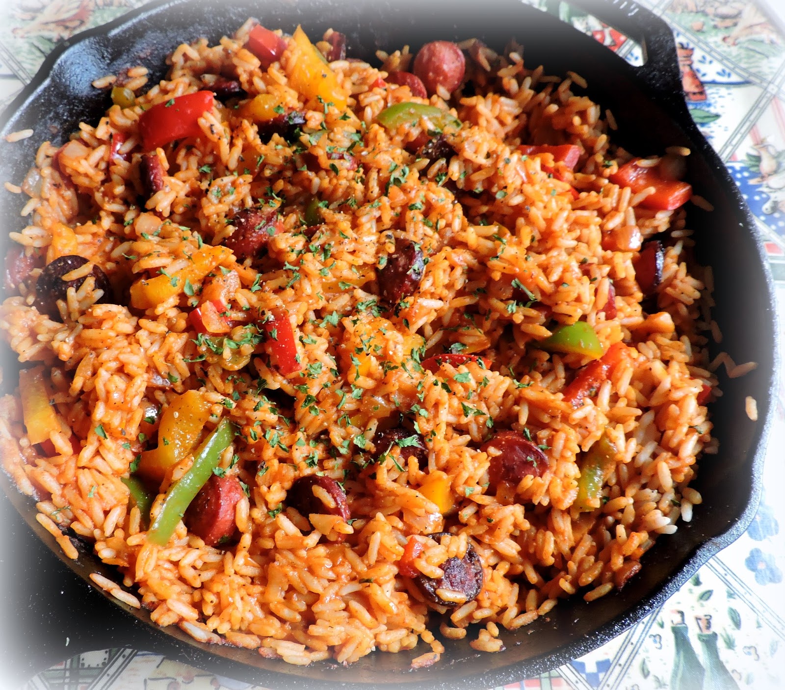 Spicy Sausage, Peppers & Rice | The English Kitchen