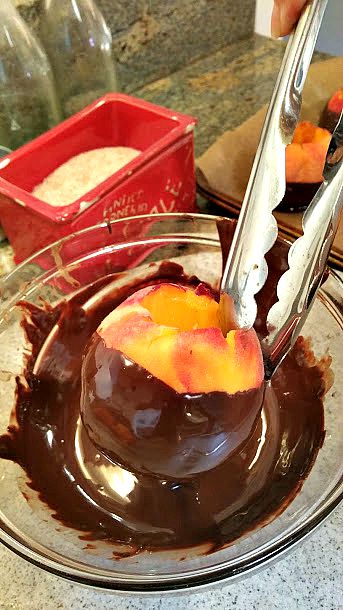 Napa Farmhouse 1885™: Chocolate Dipped Peaches with Sea Salt
