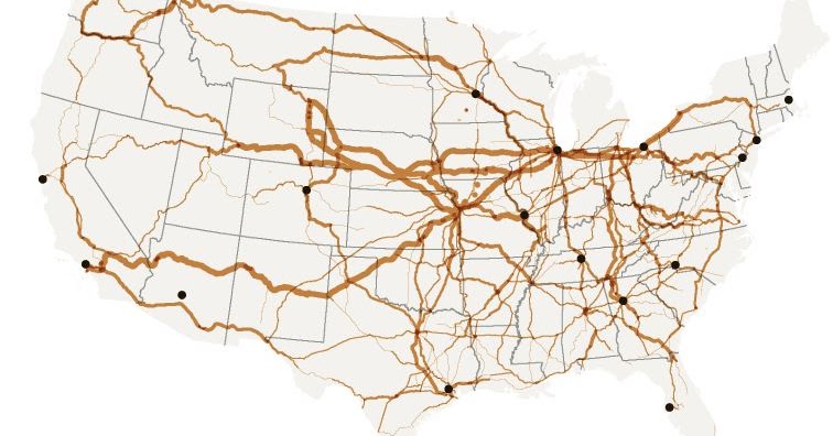 Maximizing Progress: Rail Freight Density ~ Mapping American Traffic