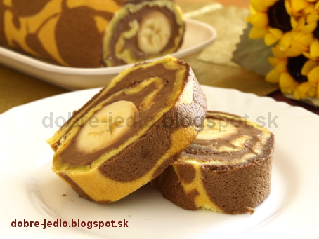 Dobré jedlo: Strakatá banánová roláda - recepty na dobré jedlo