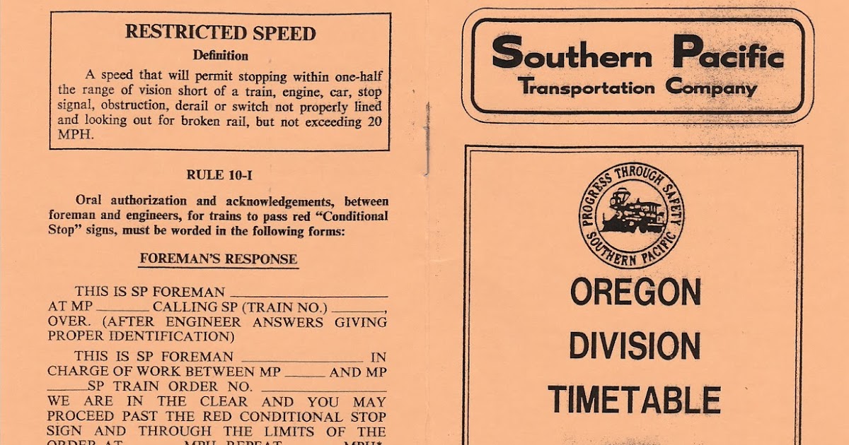 Southern Pacific Cascade Line: Ops Info