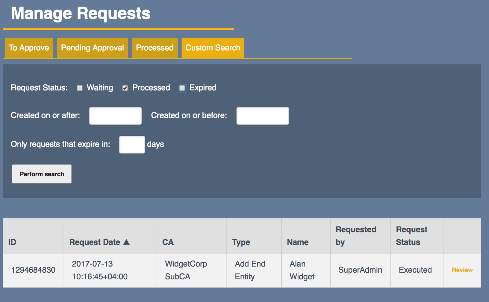 EJBCA - Open Source Enterprise PKI: Introducing the EJBCA RA, Part 2.2 ...