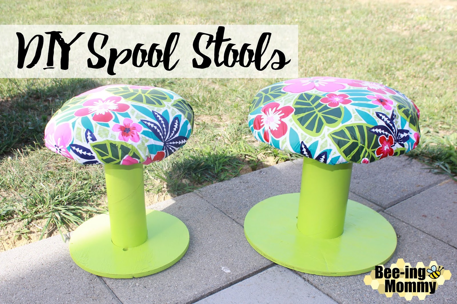 DIY Children Stools made from Spools