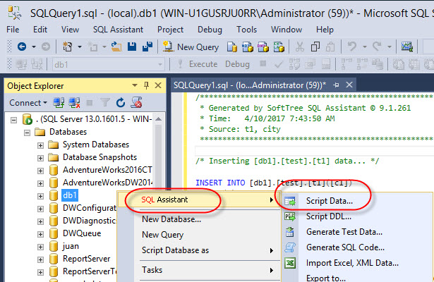 Excelente herramienta para generar código SQL Server y hacer pruebas