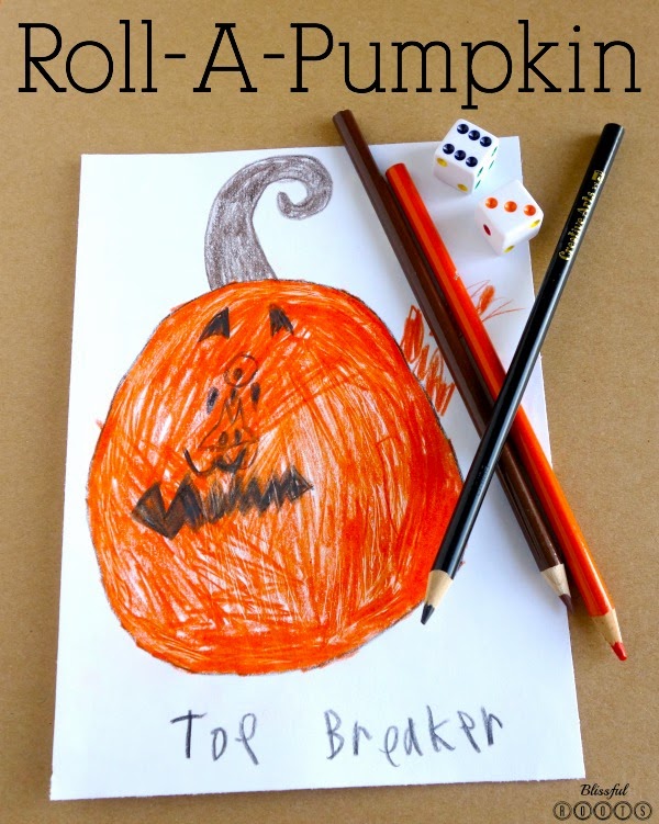 BLISSFUL ROOTS: Roll-A-Pumpkin {A Fun Halloween Dice Game}
