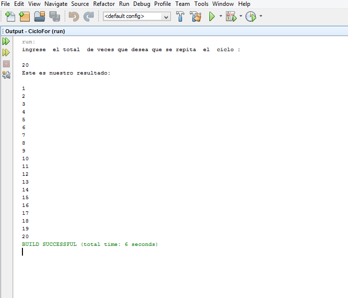 Programación en java: Ciclo For en java