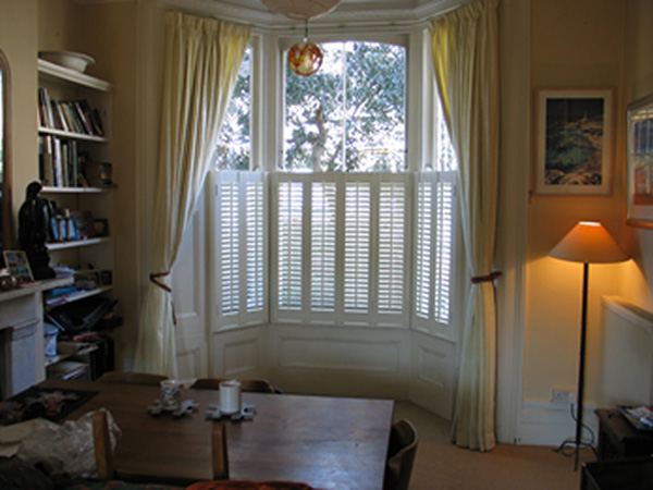 adorned abode archive: Privacy Treatments for Bay Windows