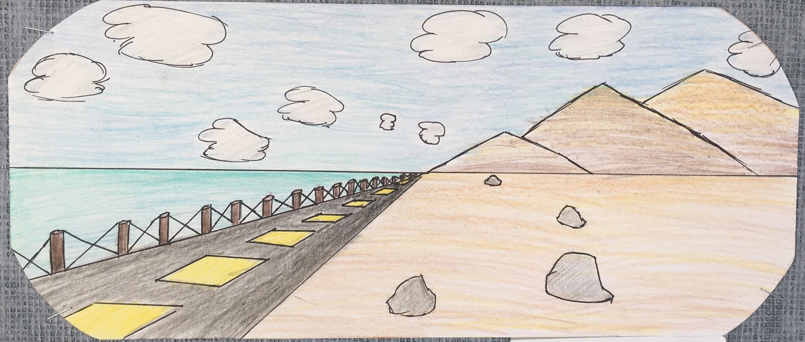 Mrs. Wille's Art Room: Rear view mirror drawings in 1 point perspective