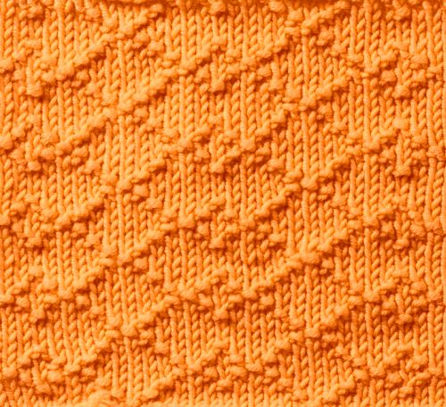 Knitting Galore: Saturday Stitch: Diamond Brocade Stitch