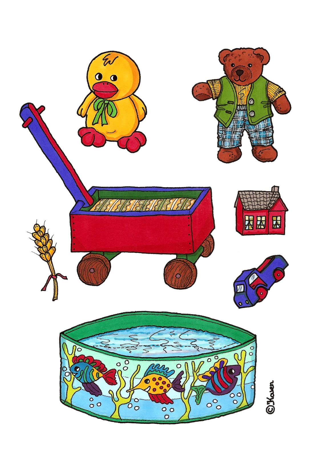 Karen`s Paper Dolls: Beds to Print in Colours. Senge til at printe i ...