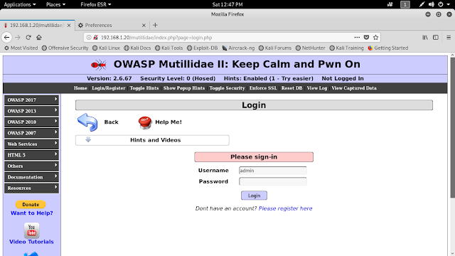 OWASP SQL Injection – Authentication bypass using BurpSuite ~ The ...