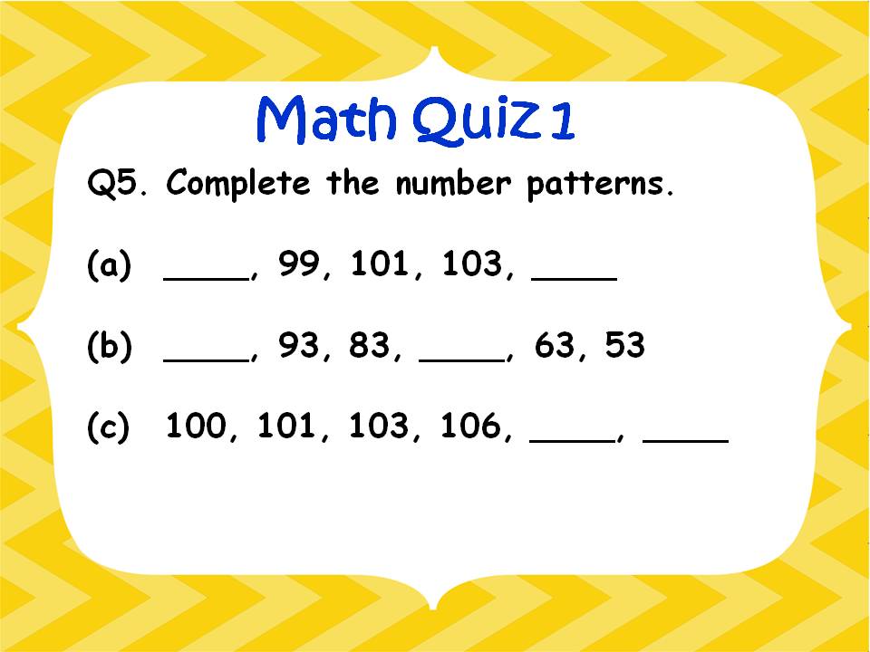 P2A Class Blog: Math Quiz 1