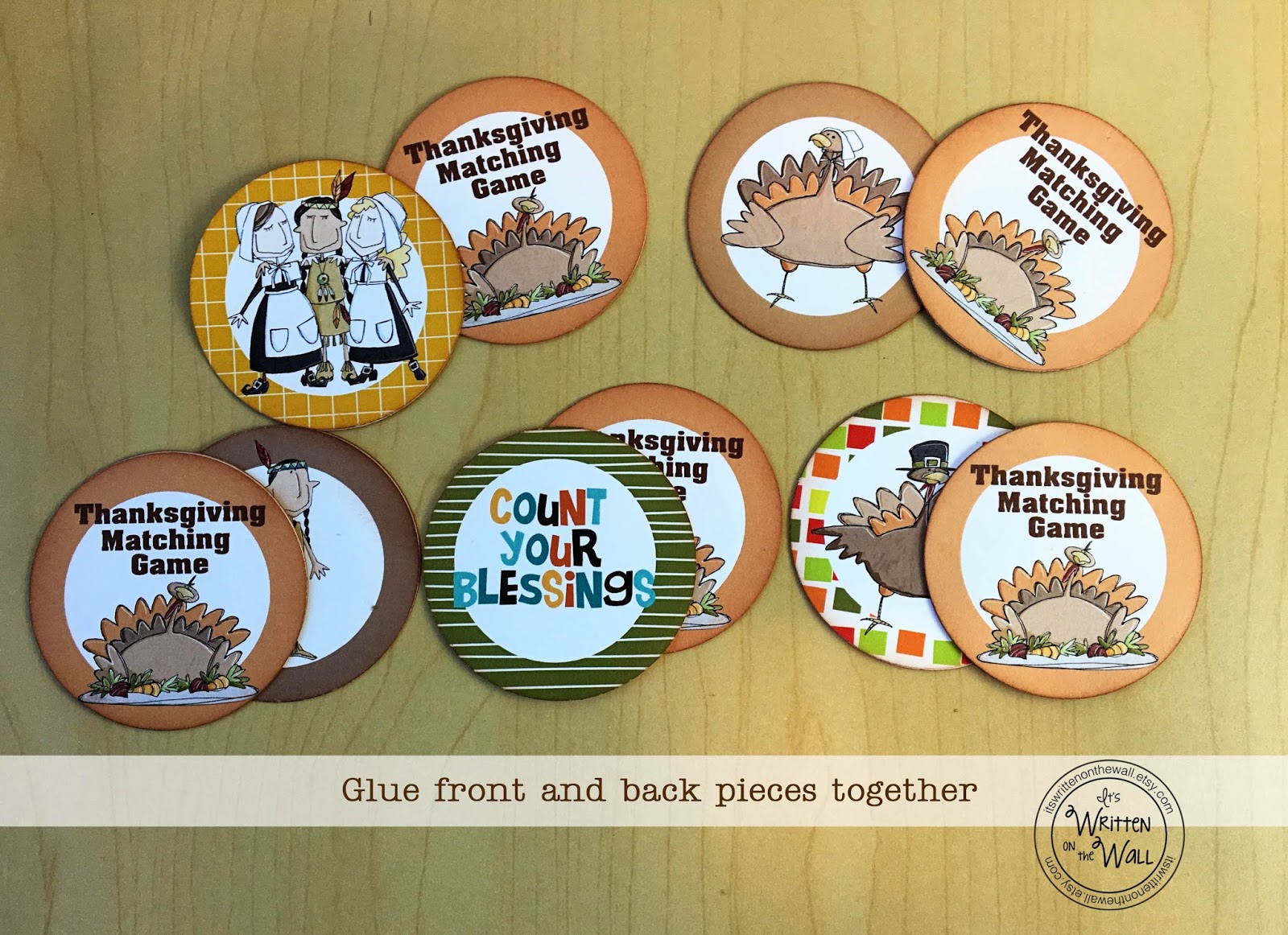 It's Written on the Wall: This Thanksgiving Matching Game Will Keep ...