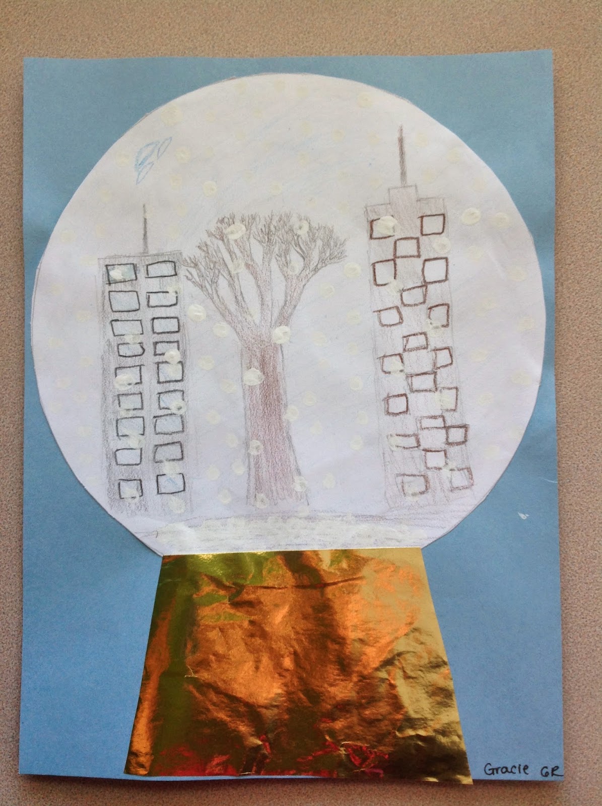 The Artsy Fartsy Art Room: 6th Grade Snow Globes