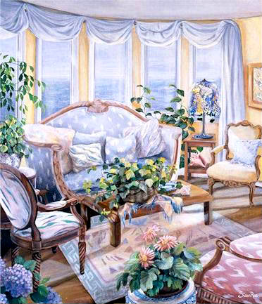 CarolArt Paintings and Video : Romantic Garden Cottage - Susan Rios