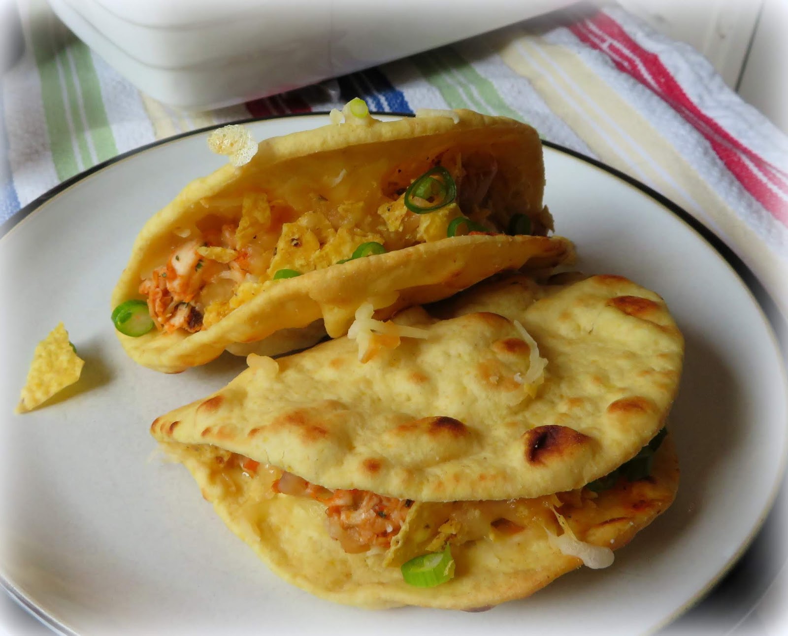 Chipotle Lime Chicken Flatbread Tacos | The English Kitchen