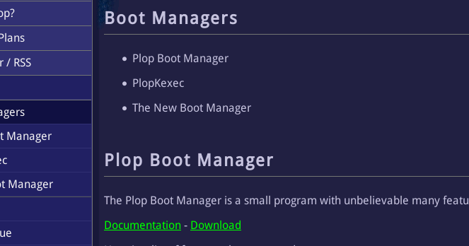 PLOP Boot Manager