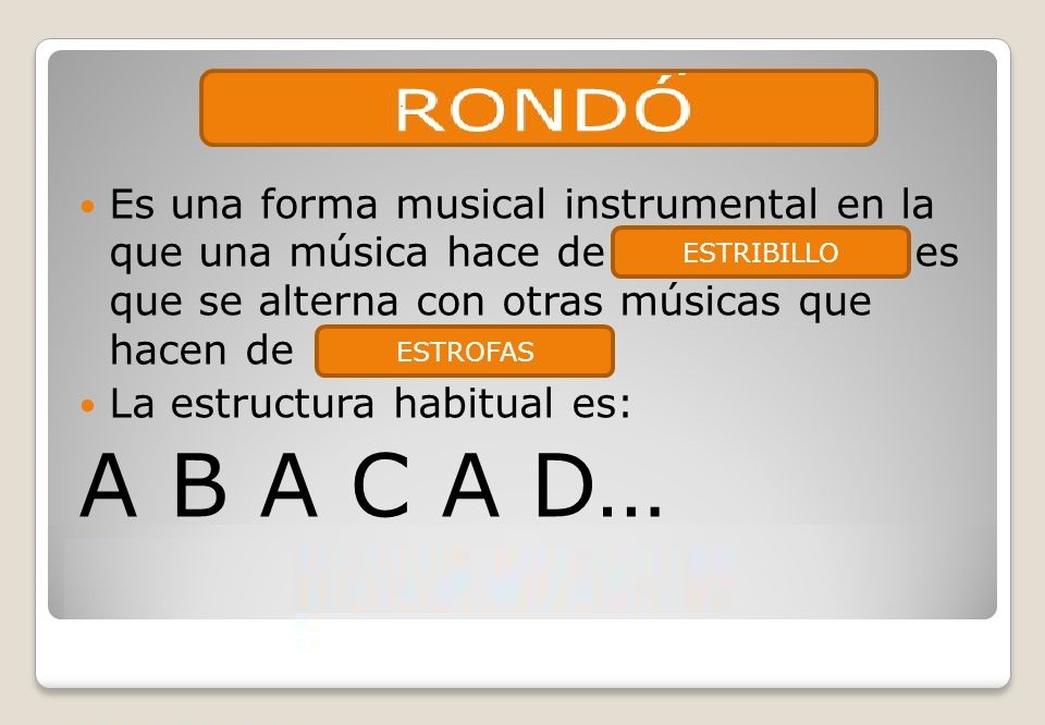Con la música a cuestas: Rondó