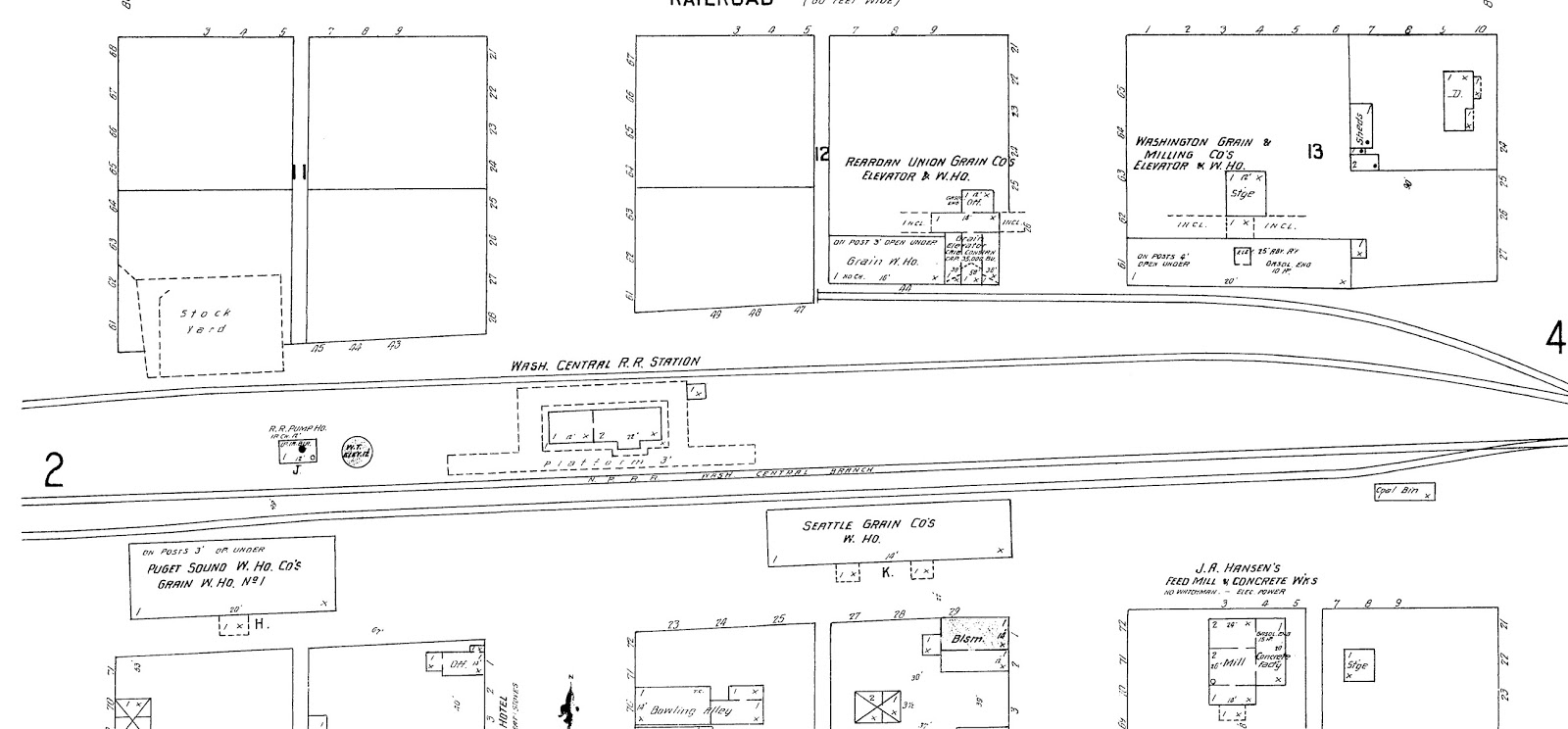 Big Bend Railroad History: 1909 Reardan Map
