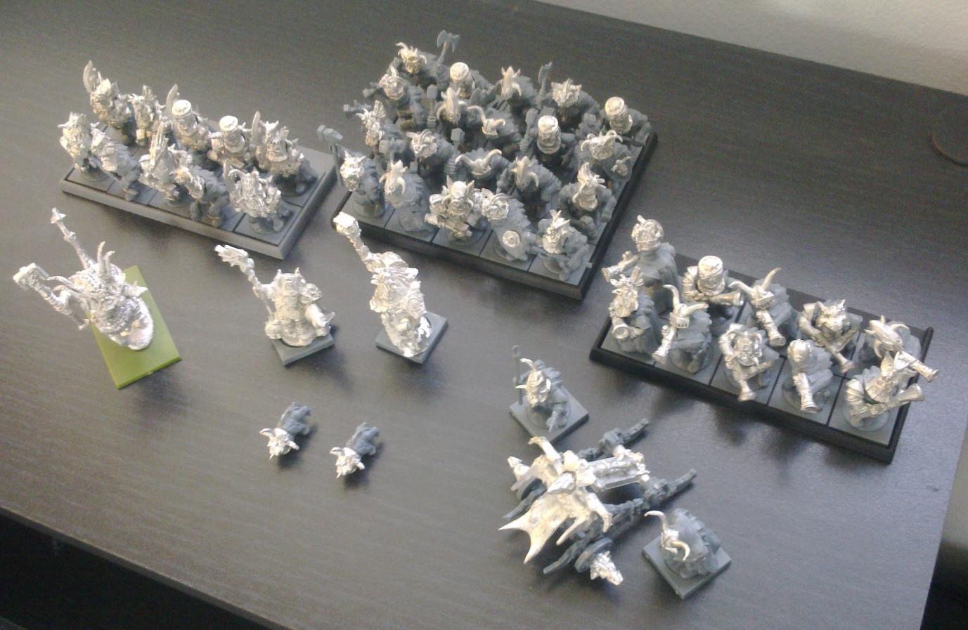 The Crypt Kings Clan: Abyssal Dwarf Army Box Assembled