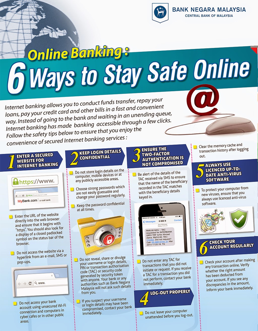 Online Banking : 6 Ways to Stay Safe Online | TenangSudey