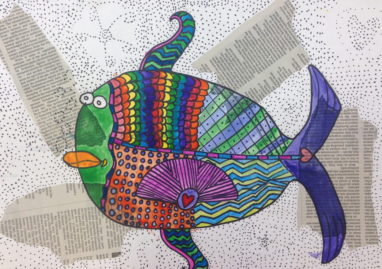 Art Room Blog: 5th Grade Fish Wrap...