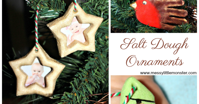 Christmas Salt Dough Ornament Recipe & Ideas - Messy Little Monster