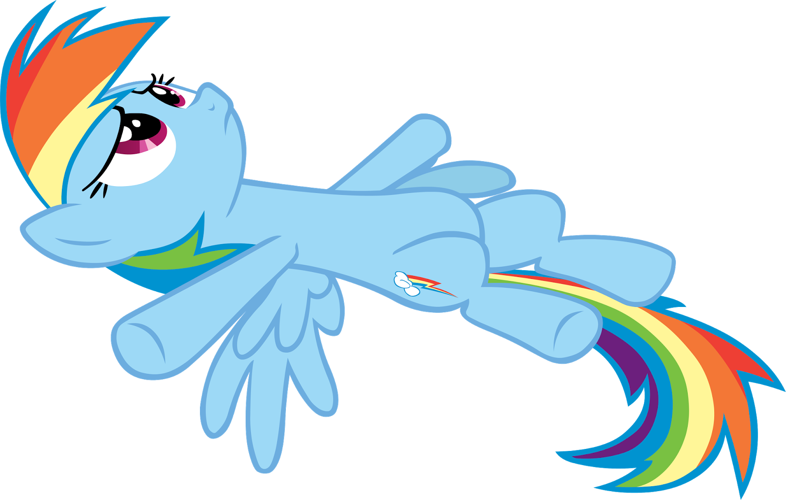 Rainbow Dash Flying Fast Vector