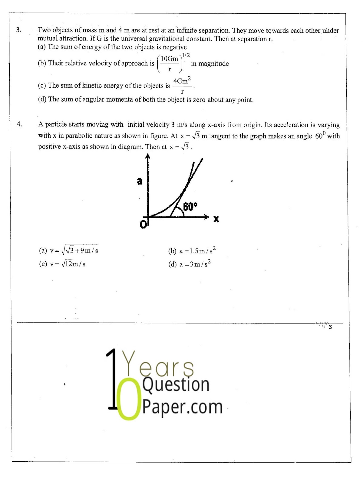 IIT | 10 Years Question Paper