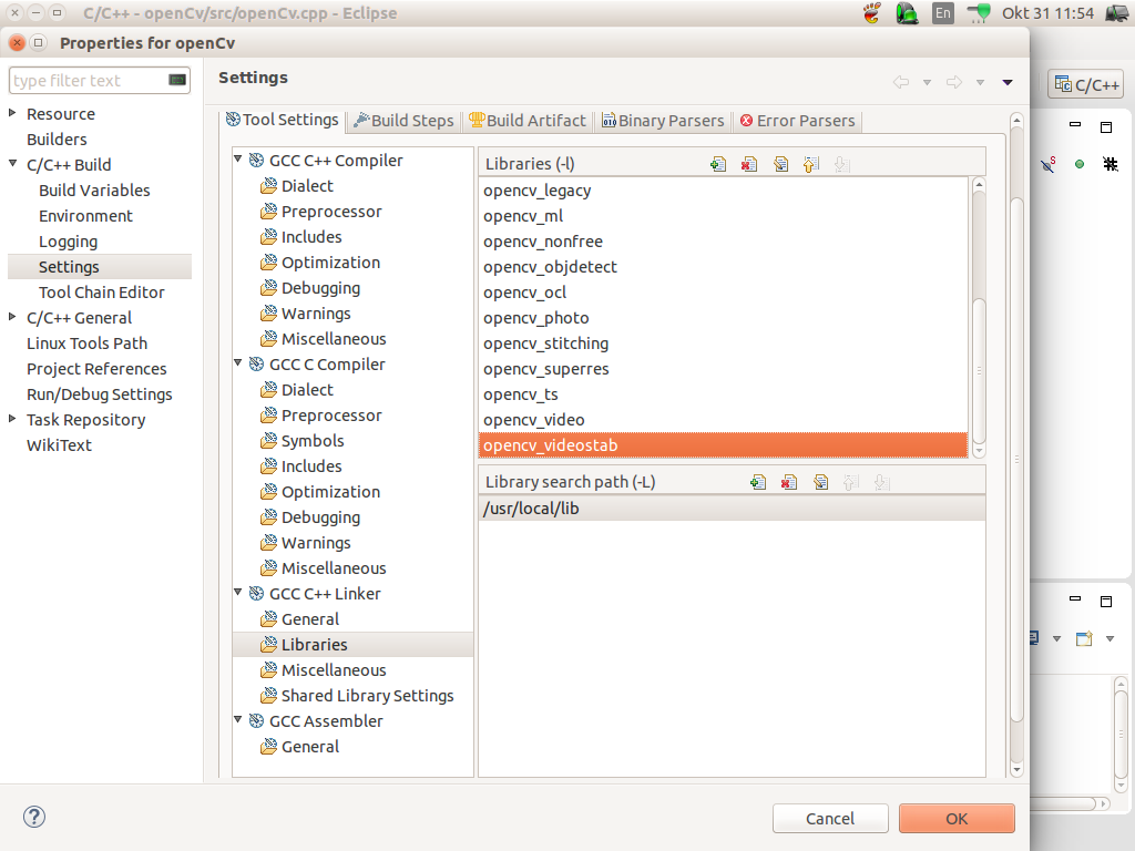 Setting OpenCV di Ubuntu 14.04 IDE Eclipse LUNA Setting OpenCV di Ubuntu 14.04 IDE Eclipse LUNA