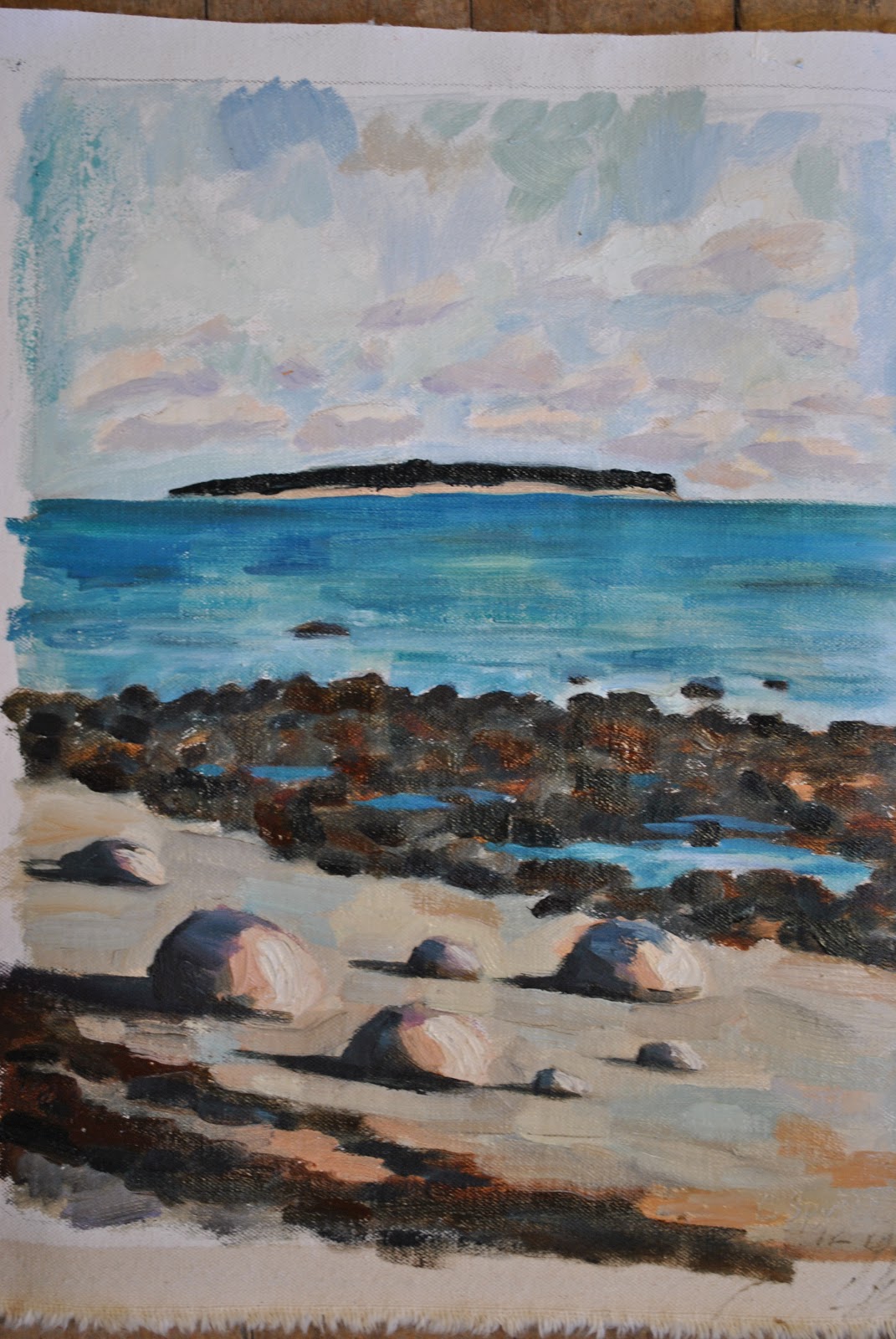 Christina Spurling Art: Gilley Beach, Islesford