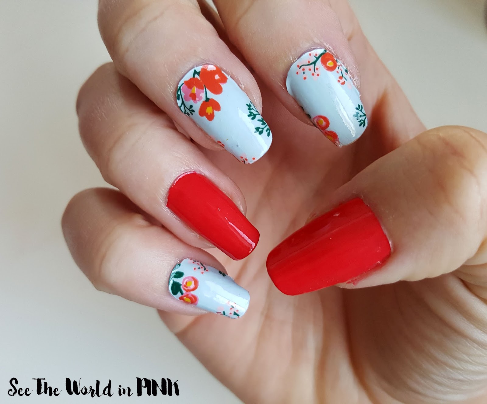 Manicure Tuesday - Scratch Bloom Nail Wraps | See the World in PINK