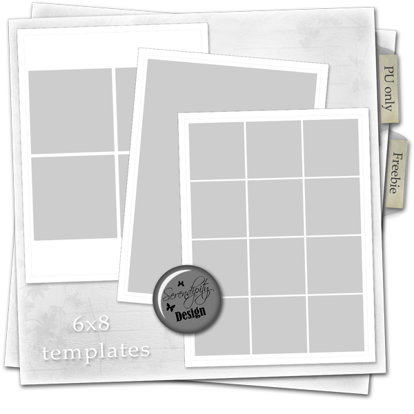 Serendipity Design: Freebie Template pack 6x8
