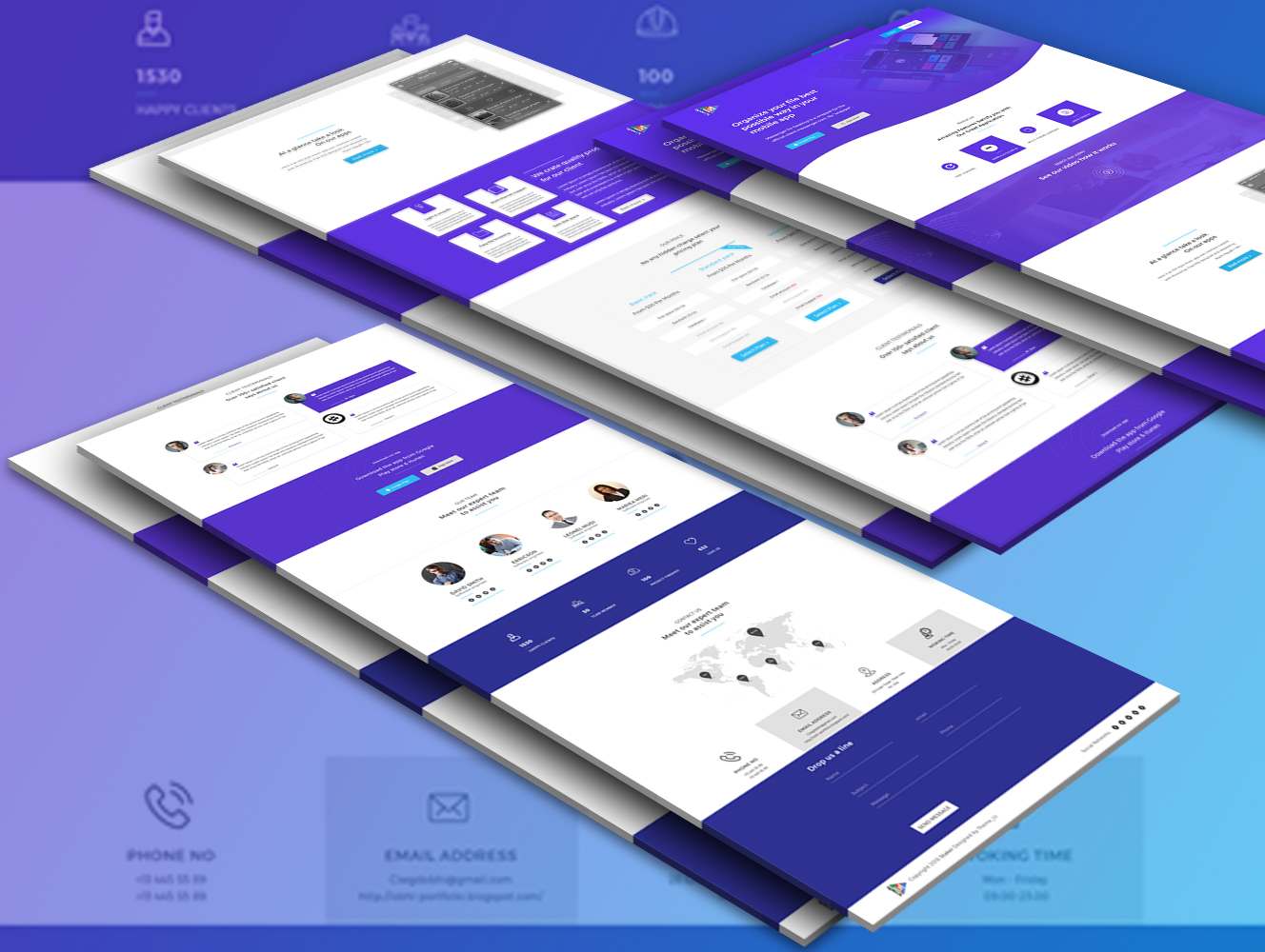 One Page app launching website | UI | Graphics Designer | Brand ...