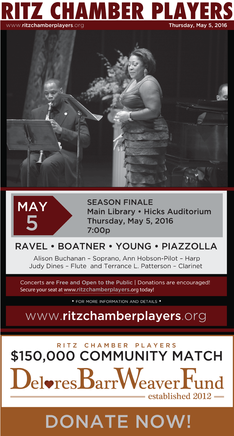 AfriClassical: Ritz Chamber Players Season Finale Thursday, May 5, 2016 ...