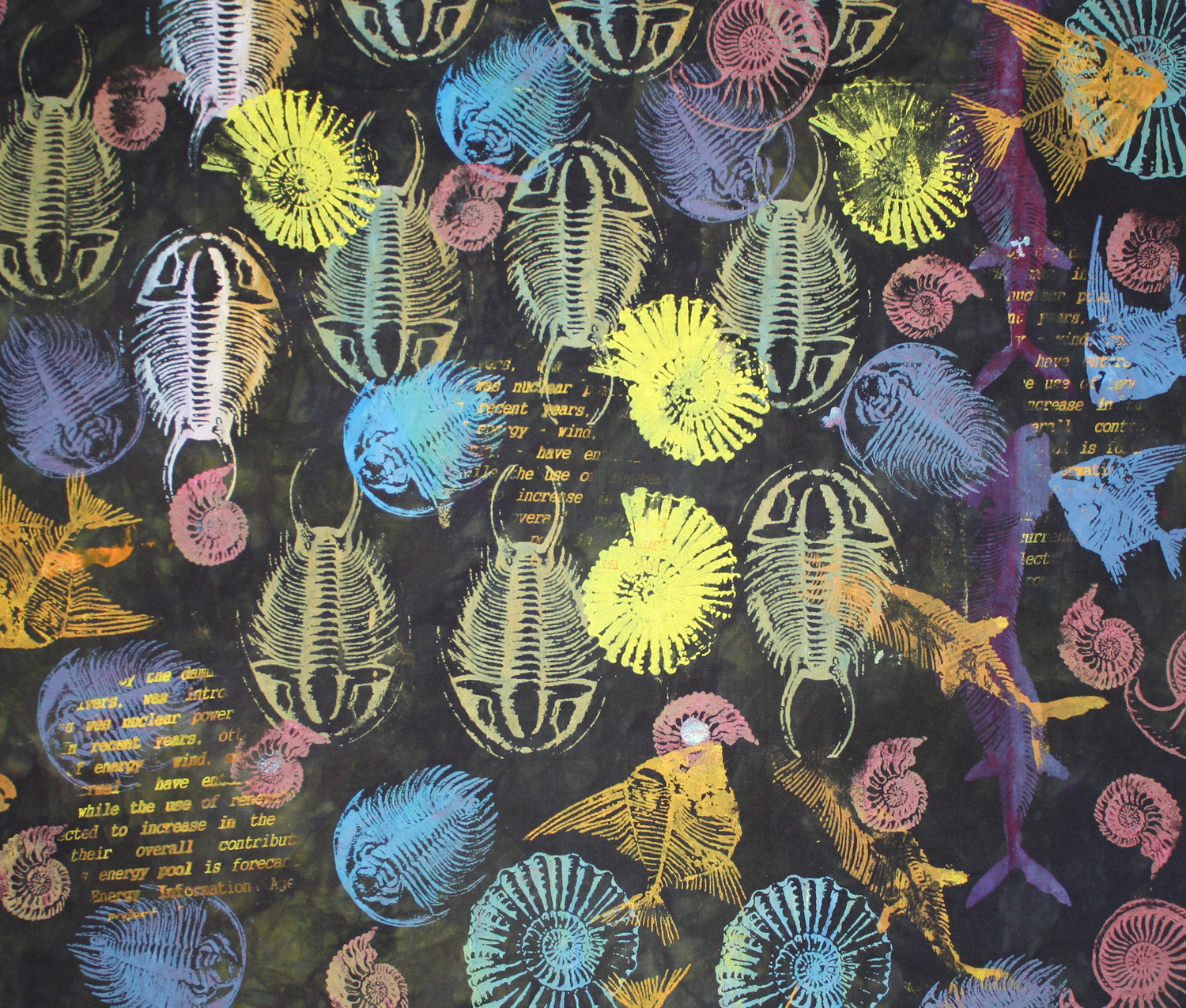 Living and Dyeing Under the Big Sky: Multi Colored Fossil Prints