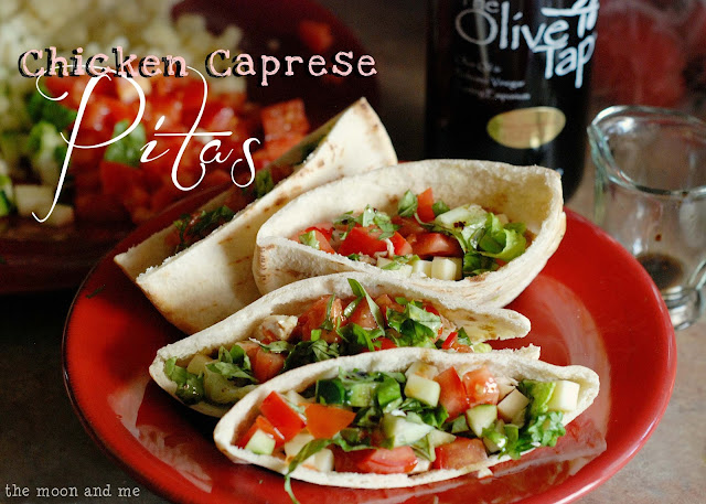 The Moon and Me: NO Cook Chicken Caprese Pitas