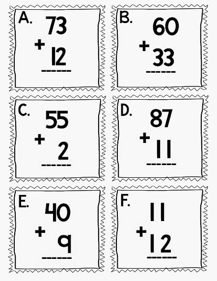 Teaching is Colorful: Double Digit addition Freebie